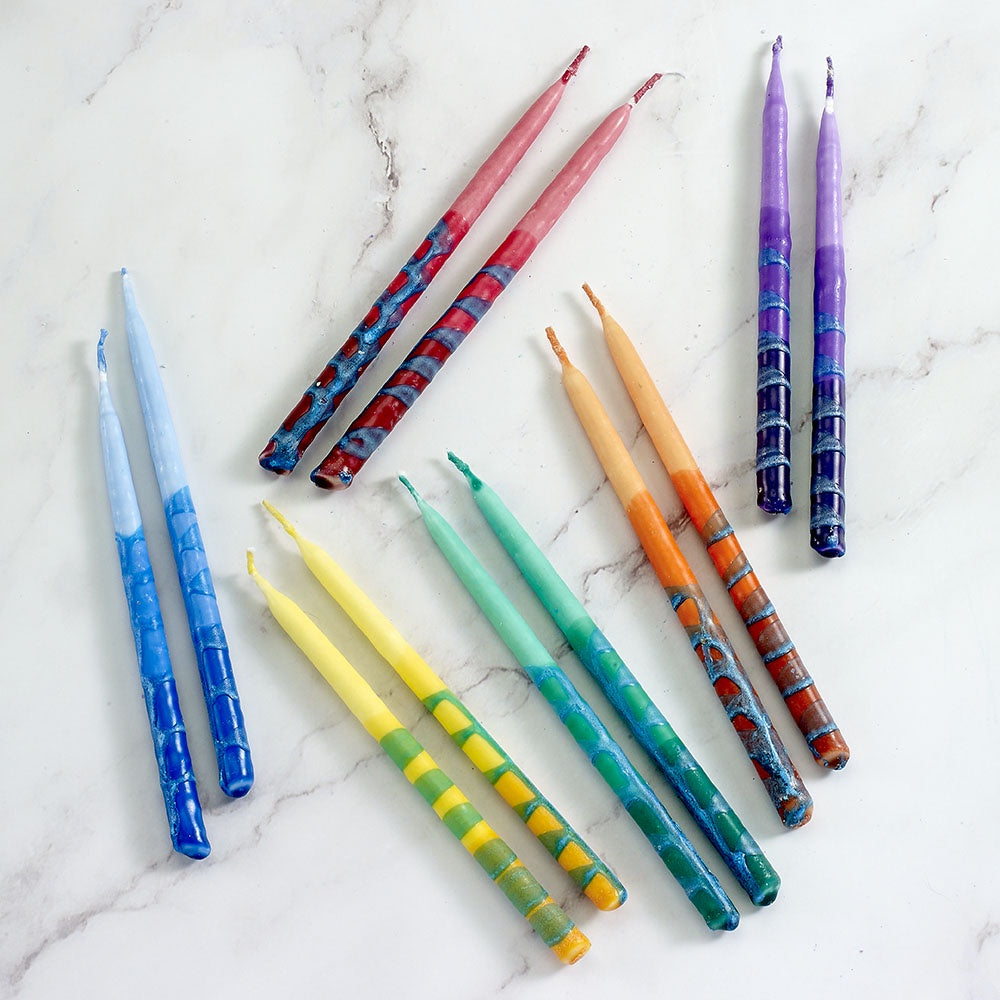Tri Color Chanukah Candles Box of 45 – Olive+Wild