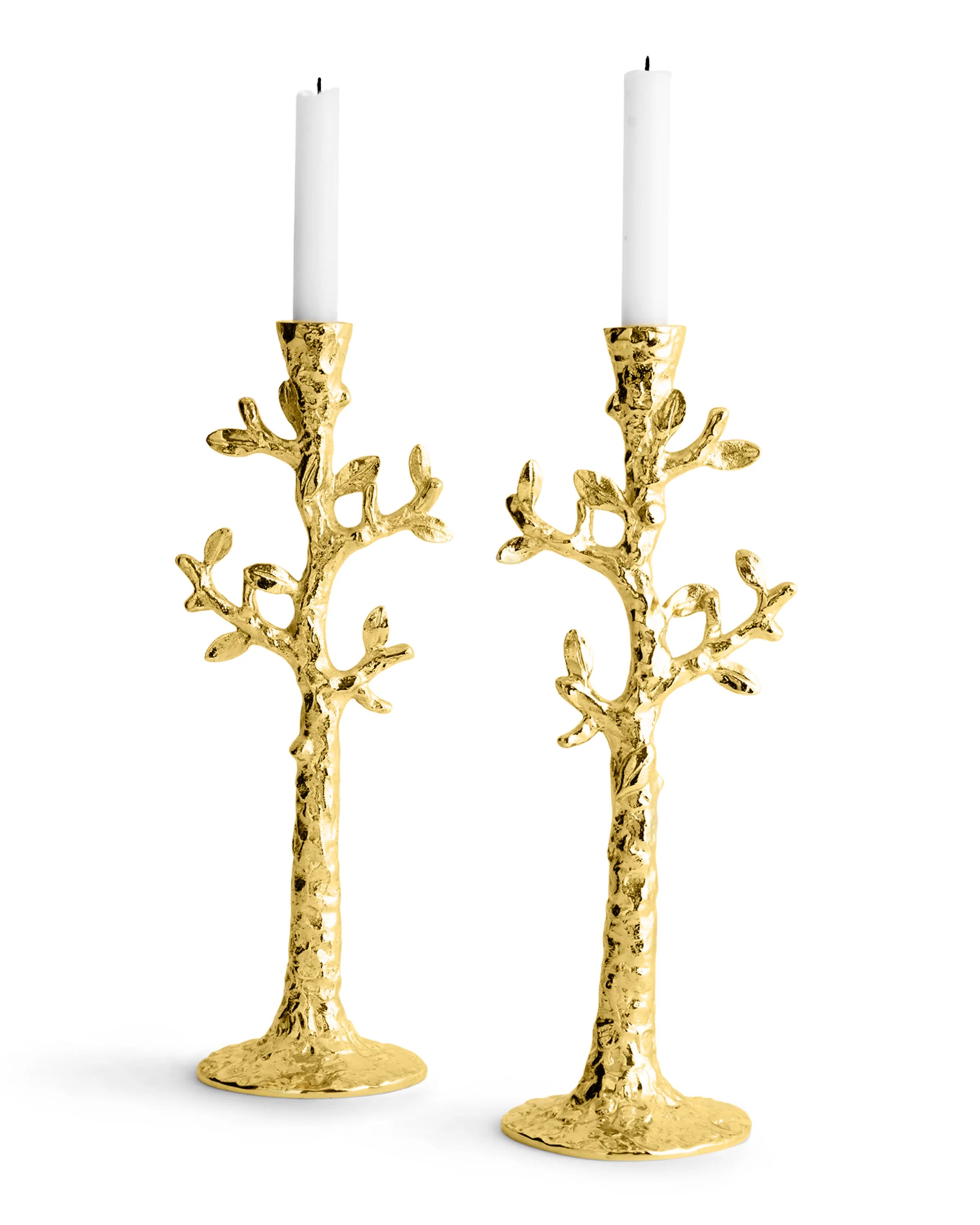 Tree Of Life Candlesticks, Goldtone – Olive+Wild
